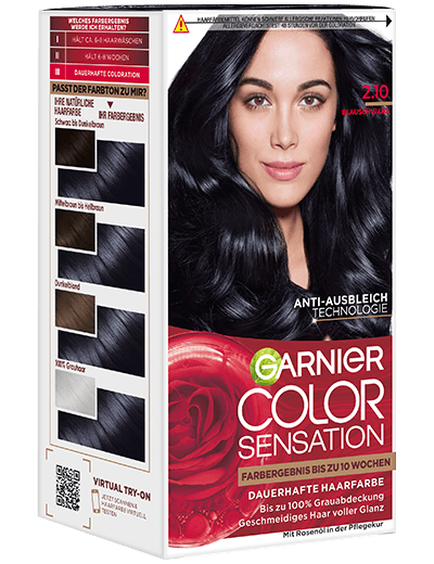 Color Sensation dauerhafte Haarfarbe 2.1 Blauschwarz | Garnier