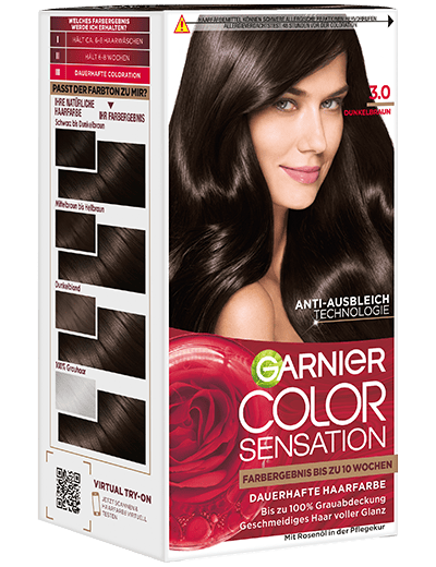 Color Sensation dauerhafte Haarfarbe 3.0 Dunkelbraun | Garnier