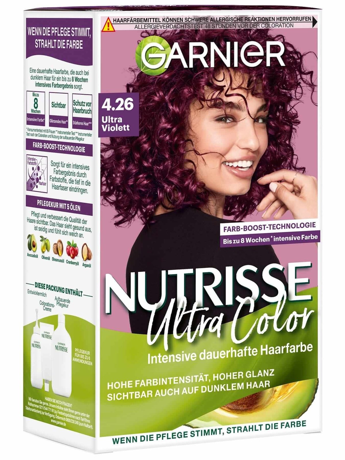 Nutrisse 4.26 Ultra Violett dauerhafte Haarfarbe | Garnier