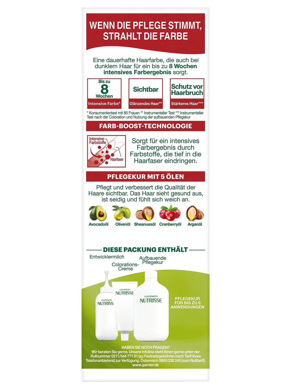 Nutrisse 6.60 Intensives Rot dauerhafte Haarfarbe | Garnier