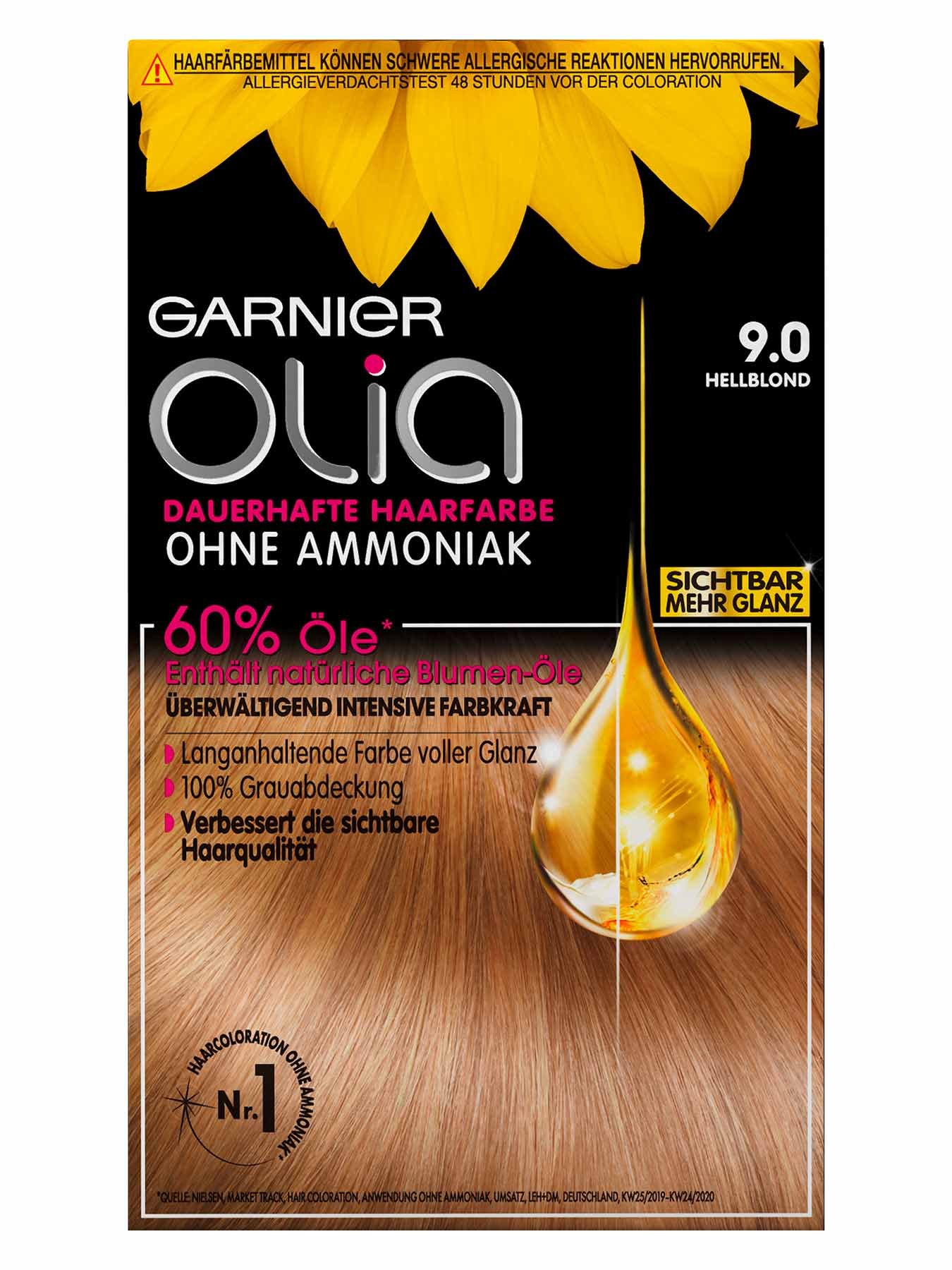 Nr. 9.0 in Hellblond – dauerhafte Haarfarbe mit intensiver Farbkraft ...