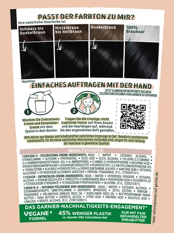 GOOD Dauerhafte Haarfarbe 1.10 Mitternachts-Schwarz | Garnier
