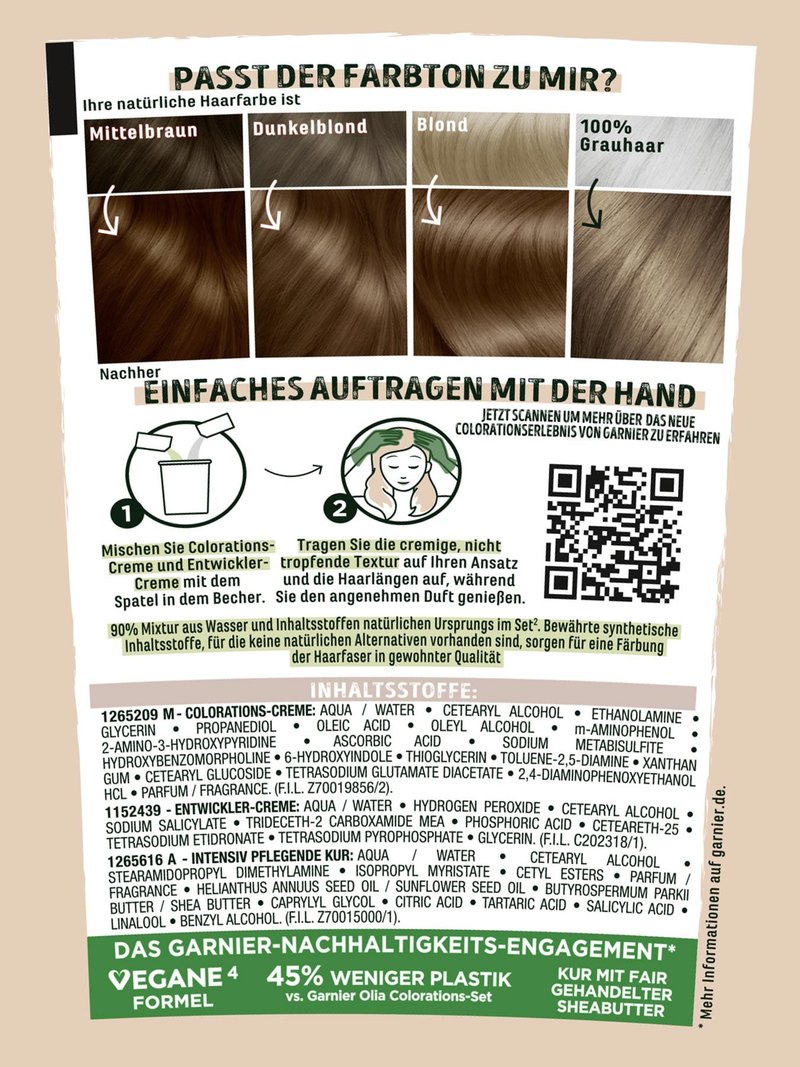 GOOD Dauerhafte Haarfarbe 6.0 Mochaccino Braun | Garnier