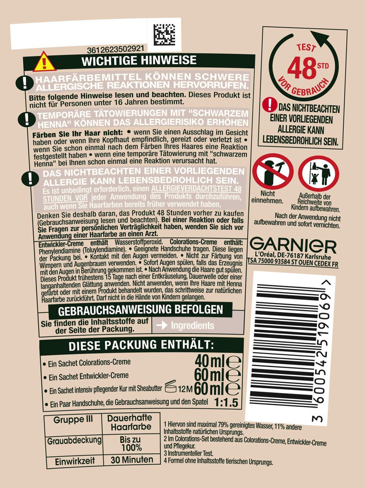 GOOD Dauerhafte Haarfarbe 8.0 Honig Blond | Garnier