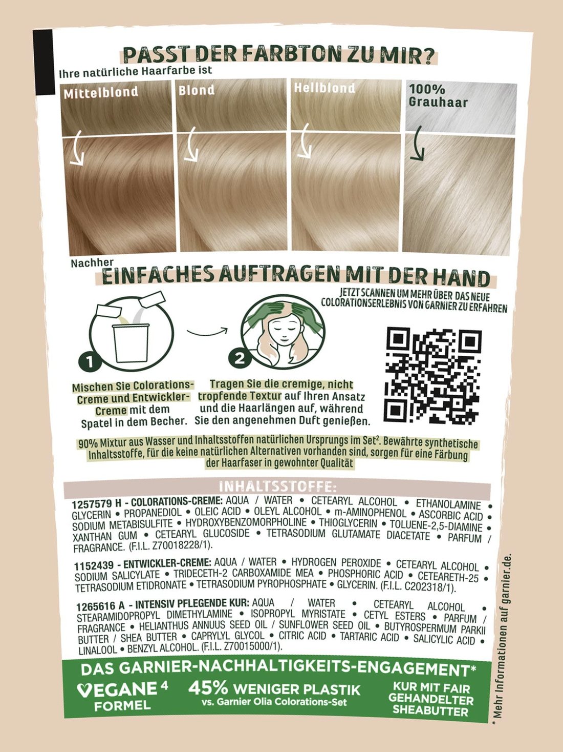 GOOD Dauerhafte Haarfarbe 9.1 Vanilla Blond | Garnier