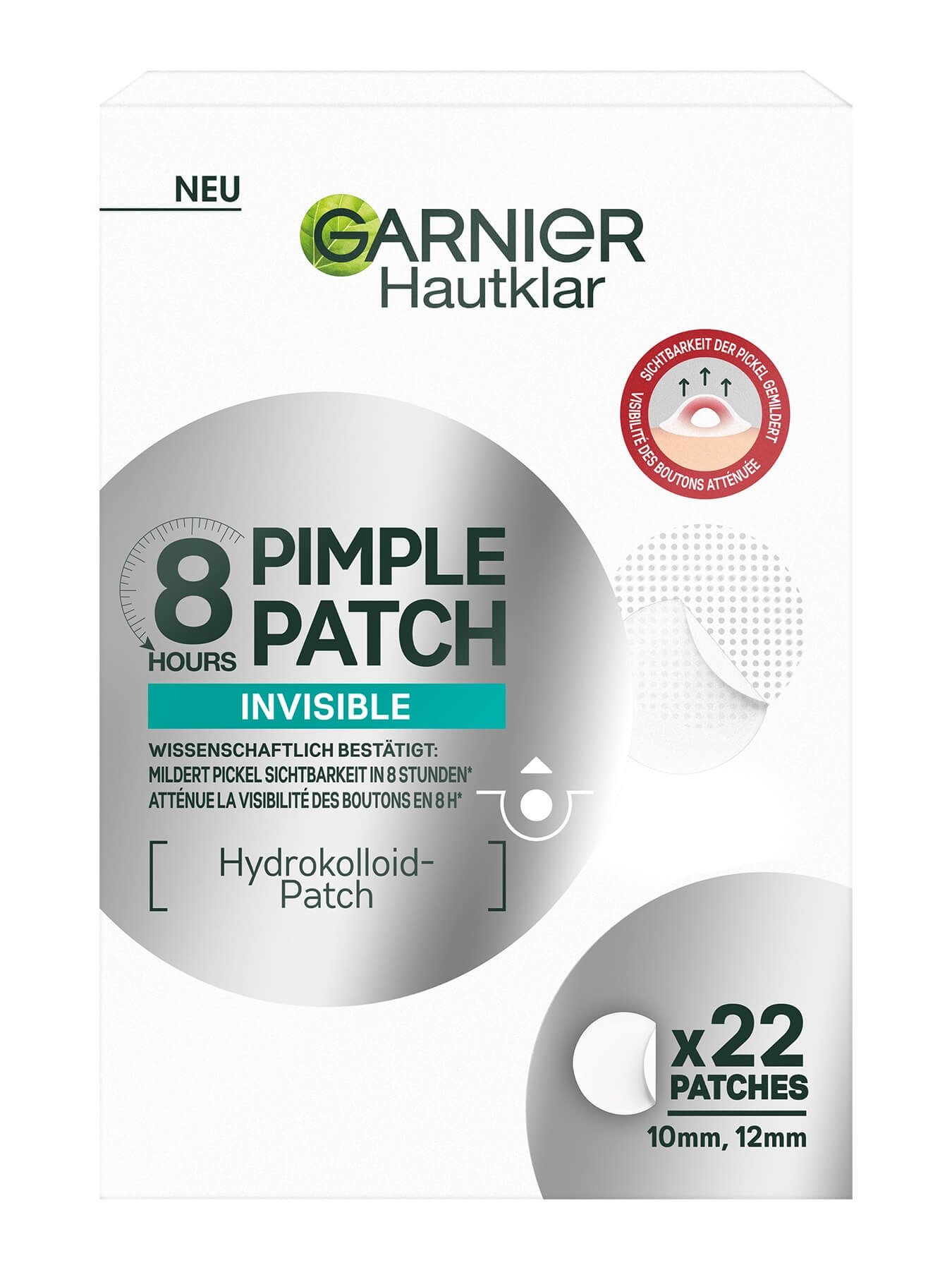 Hautklar 8H Invisible Pimple Patch in zwei Größen| Garnier