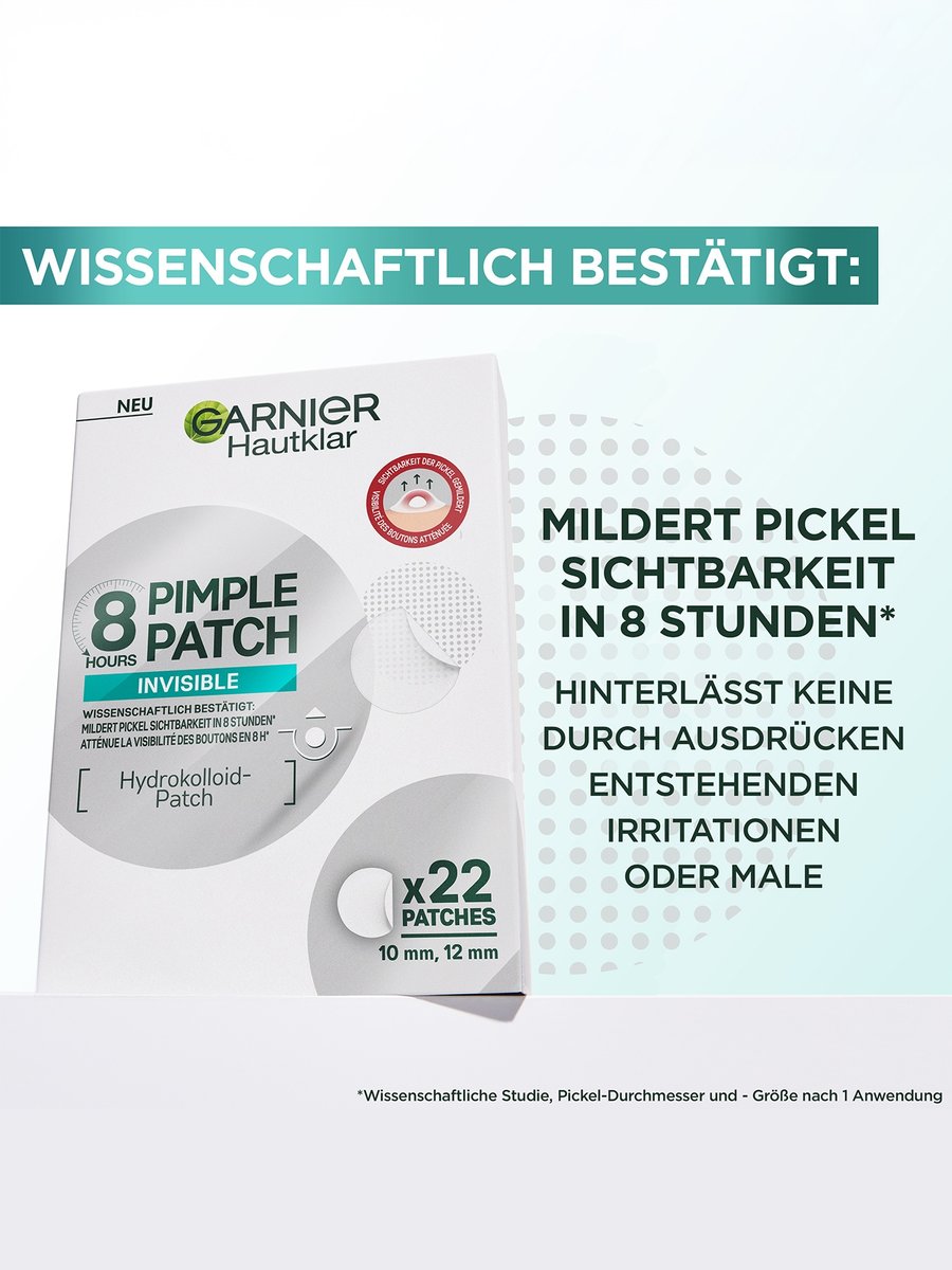 Hautklar 8H Invisible Pimple Patch in zwei Größen| Garnier
