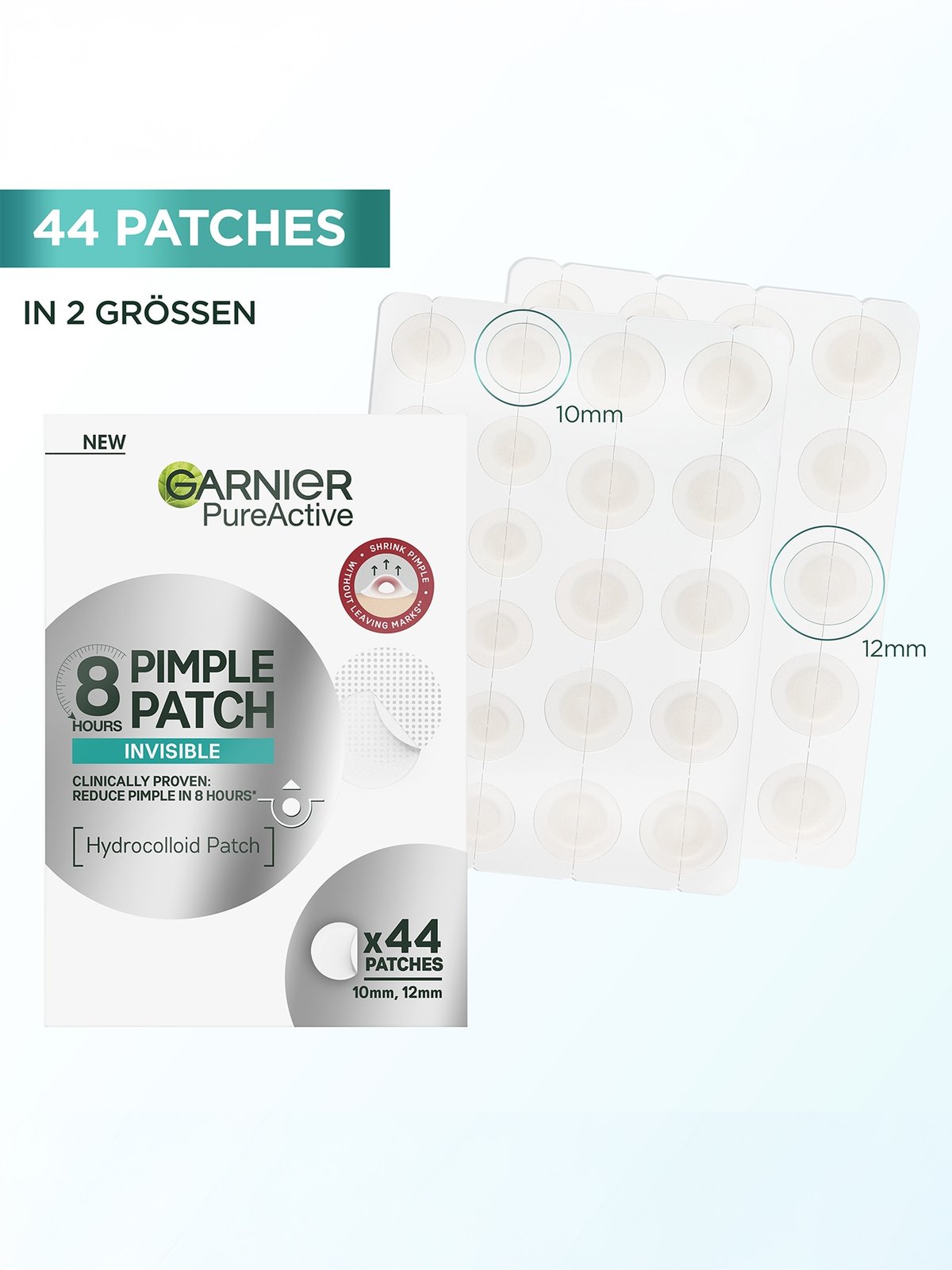 Hautklar 8H Invisible Pimple Patch in zwei Größen| Garnier