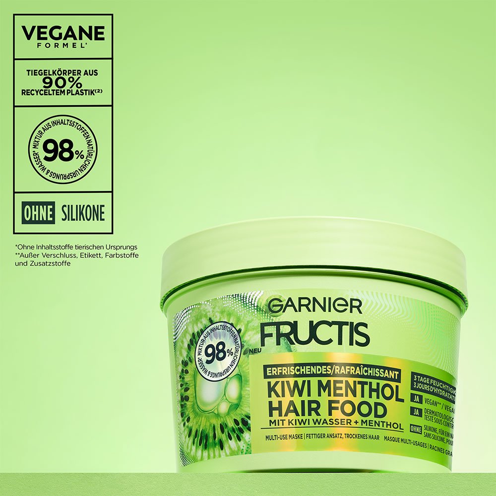 Fructis Multi-Use Haarmaske Kiwi Menthol Hair Food | Garnier