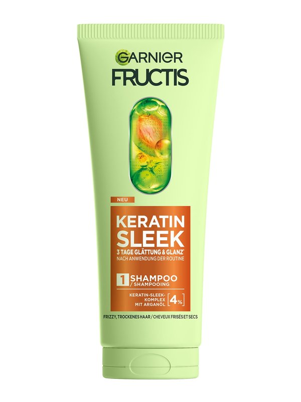 Fructis Keratin Sleek Shampoo mit Arganöl | Garnier