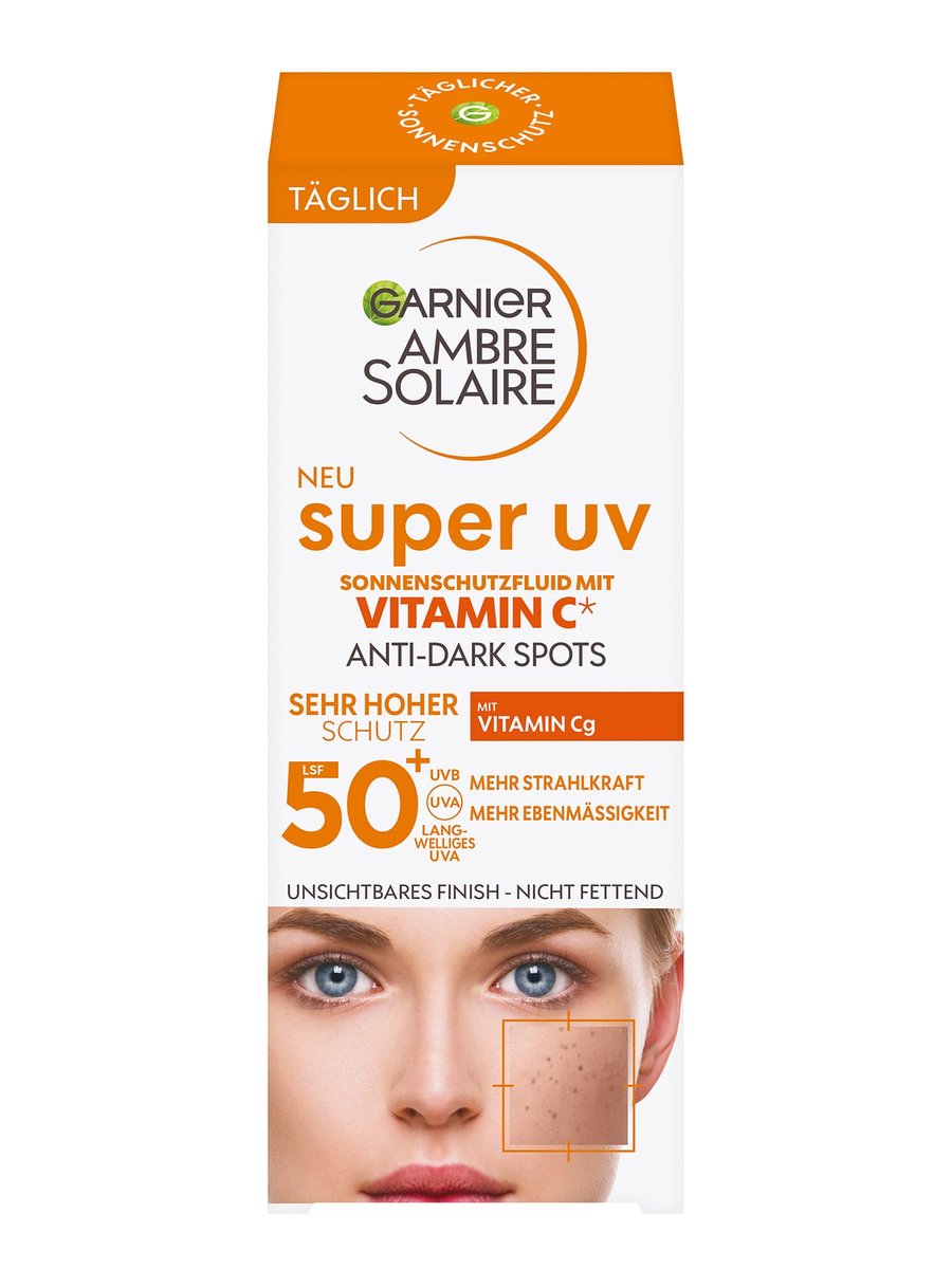 Ambre Solaire Super UV Sonnenschutz Vitamin C LSF 50+ | Garnier