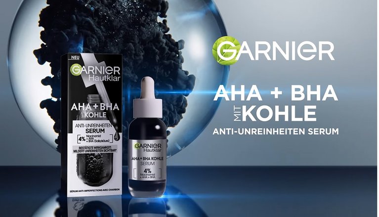 Hautklar AHA + BHA Kohle für unreiner Haut | Garnier